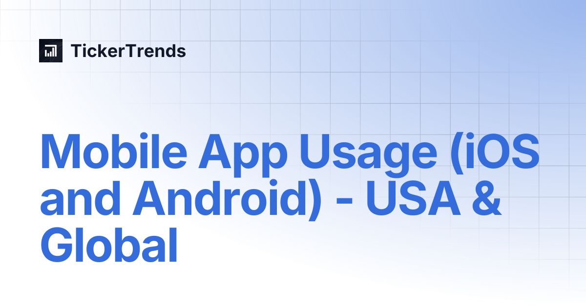 Mobile App Usage (iOS and Android) - USA & Global | TickerTrends